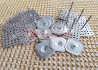 China 40 Mm X 0.4 Mm Square Head Perforated Base Metal Insulation Hangers For Fixing Fire Protection for sale