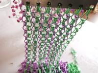 China Colorful Double Hook Decorative Aluminum Chain Link Mesh For Shower Curtain for sale