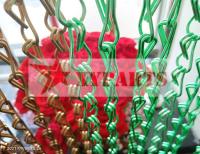 China Colorful Double Hook Decorative Aluminum Chain Link Mesh For Shower Curtain for sale