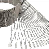 China Buckle Woven Flexible Steel Wire Rope Net High Altitude Building Fall Prevention Netting for sale