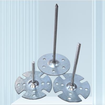 China M3*75 Mm Galvanized Marine Insulation Pins With 40mm Dia Perforated Disc Base for sale