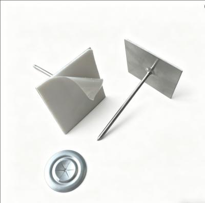 China Thermal Insulation Fasteners Carbon Steel Self Stick Pin Nails With Self Speed Clips for sale