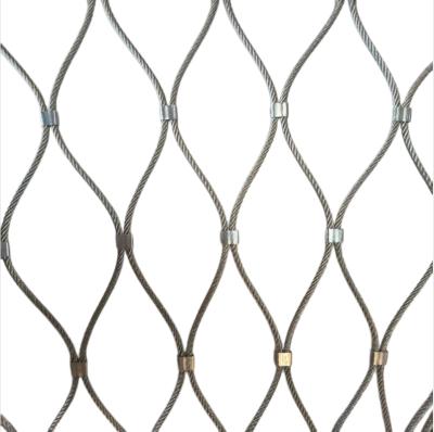 China Knotted Type Stainless Steel Rope Mesh Netting Hand Woven Plain Weave SS Wire Mesh with Welding for sale