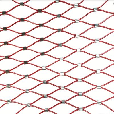 China Stainless Steel Wire Rope Mesh Handwoven Flexible & Lightweight Zoo Enclosure Mesh 304/316 for sale