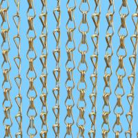 China Colorful Double Hook Decorative Aluminum Chain Link Mesh For Shower Curtain for sale