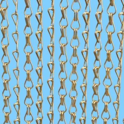 China Colorful Double Hook Decorative Aluminum Chain Link Mesh For Shower Curtain for sale