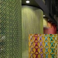 China 12mmx20mm Double Hooks Aluminium Chain Curtain For Decoration Interior Partition Screen for sale