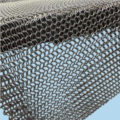China Stainless Steel 1.2x10mm Metal Ring Mesh For Exterior Decoration for sale