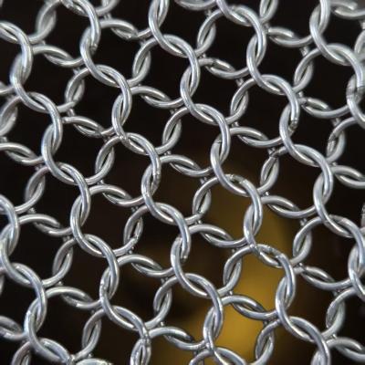 China Stainless Steel 1.2x12mm Metal Ring Mesh For Discos Decoration for sale