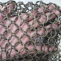 China Bronze Color Metal Ring Mesh 1.5x15mm As Space Partitions For Shopping Mall for sale