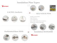 China 50MM Perforated Aluminum Metal Rock Wool Insulation Pins for sale