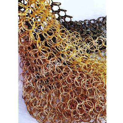 China Hotel Decoration Metal Ring Mesh Curtain 3.81 Mm for sale