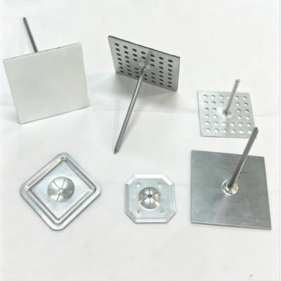 China Air Condition Galvanized Steel Self Stick Insulation Nails With Metal Clips for sale