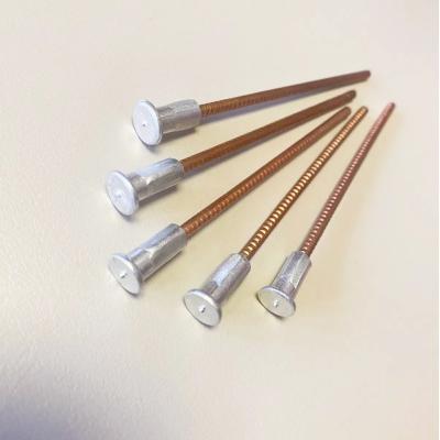 China 65mm Length Capacotor Discharge Bimetallic Insulation Stick Pins With Aluminum Weld Base for sale