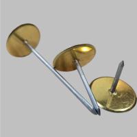 China HVAC Air Duct System Copper Plated Mild Steel Round Cupped Head CD Weld Nails for sale