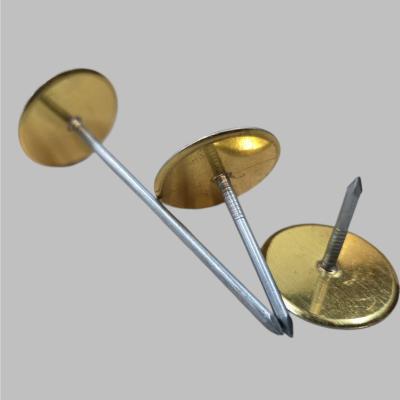 China HVAC Air Duct System Copper Plated Mild Steel Round Cupped Head CD Weld Nails for sale