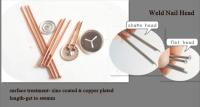 China Copper Plated Steel 4.8 Capacitor Discharge Weld Stud Pins With Speed Clips for sale