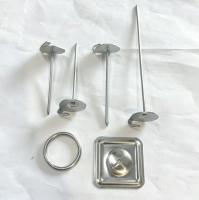 China 12 Gauge SS Lacing Anchors Insulation Pin With Self Locking Washers For Blankets Fabrication for sale