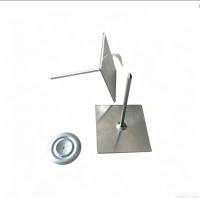 China 50mm Tape Base Rock Wool Fastener Adhesive Insulation Metal Self Stick Pins for sale