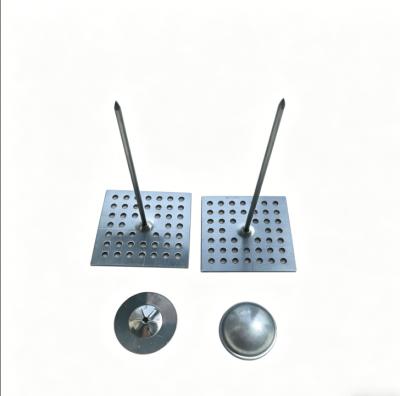 China Building Materials Steel Insulation Pin For Fiberglass Wool Perforated Insulation Hangers for sale