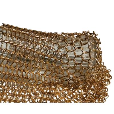 China Bronze Color Chainmail Wire Mesh Drapery Stainless Steel For Indoor Partitions for sale