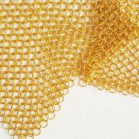 China Copper Plated Chain Mail Mesh Curtain 1.0x8mm Stainless Steel for sale