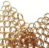 China Stainless Steel 0.8x7mm Ring Metal Mesh Curtain Dividers For Stair Handrails for sale