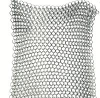China 10mm Stainless Steel Wire Ring Mesh Curtain With Tracks For Space Partition for sale