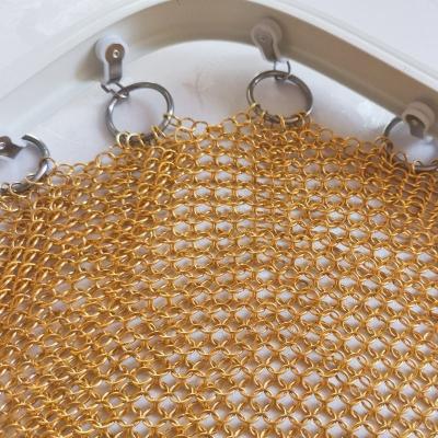 China Galvanized Steel Round 0.53mm Metal Ring Mesh Chain Link Decoration Wire Fence for sale