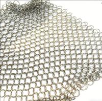 China 2.0x20mm Antique Bronze Welded Metal Ring Mesh Curtain For Architectural Designs for sale