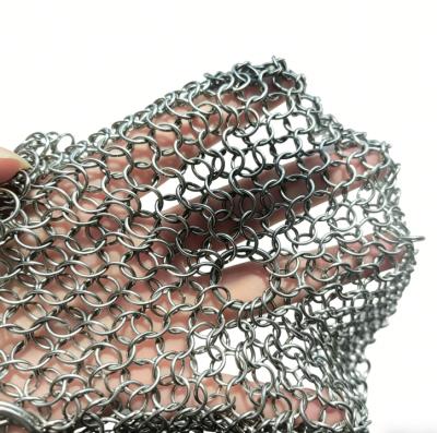 China Architectural Metal Round Ring Mesh Curtain With SS Eletroplating for sale