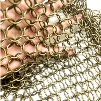China Copper Color Stainless Steel 10mm Ring Mesh Curtain As Outer Facade Covering for sale