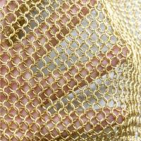 China 7mm Stainless Steel Chainmail Curtain Gold Color For Interior Decoration for sale