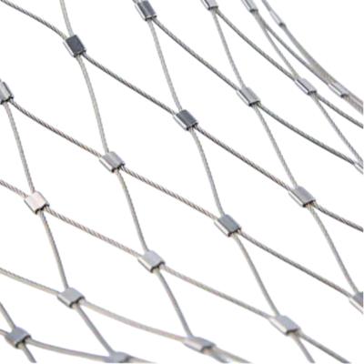 China 304 Stainless Steel Woven Wire Mesh High Altitude Fall Prevention Net for sale