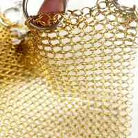 China Chain Braided Metal Ring Mesh For Ceiling Treatments For Wall Decoration for sale