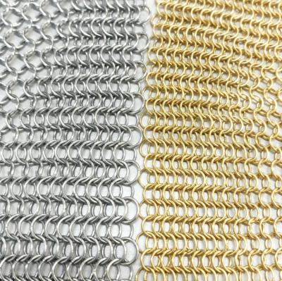 China Electroplating Colors Stainless Steel Fireplace Curtain For Light Partitioning Treatment for sale