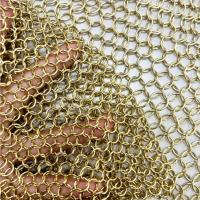 China SS304 Chainmail Welded Ring Mesh 0.8mm Wire 7mm Ring For Decoration for sale