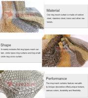 China 0.53x3.81mm Stainless Steel Metal Ring Mesh Brass Color For String Curtains for sale