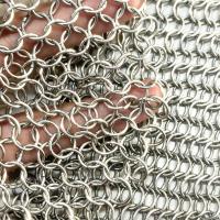 China Ring Size 7mm Silver Color Tab Top Ring Mesh Curtain Height 2.30 M Width 1.50 M for sale