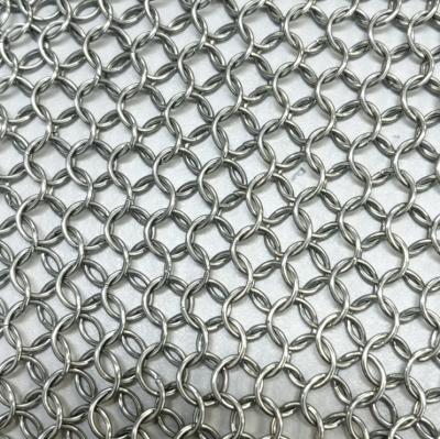 China Round Type Weld Stainless Steel Ring Mesh Curtain For Animal Protection Fence for sale