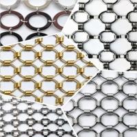 China Metal Ring Metal Mesh Curtains With S Hook As Partition For Interior Decoration for sale