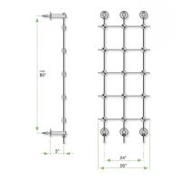 China 26inch Wide 80inch High Stainless Steel 316 Architectural Trellis Netting for Green Facade Systems for sale