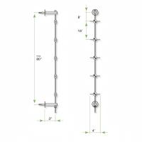 China 316 Modular Green Wall Wire Trellis System For Vertical Gardens 4inch Wide 80inch High for sale