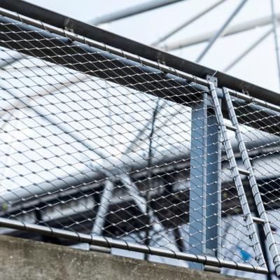 China 316 Stainless Steel Webnet Frames With 35mm Mesh Aperture For Skylight Safety Fall Prevention for sale