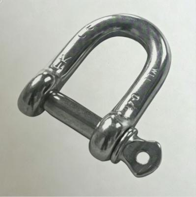 China European Type D Shackle Stainless Steel With Round Pin For Marine Lifting & Industrial Rigging Webnet for sale