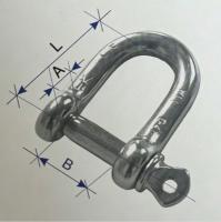 China European Type D Shackle Stainless Steel With Round Pin For Marine Lifting & Industrial Rigging Webnet for sale