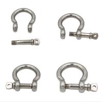China European Type Forged Carbon Steel Bow Shackle Galvanized for Heavy Industry & Marine Rigging for sale