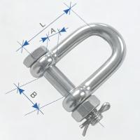 China Heavy Duty Stainless Steel D Shackle Bolt Type with Nut & Cotter Pin Polished for Towing Webnet for sale