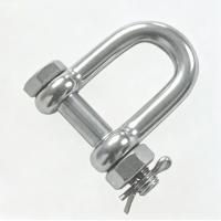China Heavy Duty Stainless Steel D Shackle Bolt Type with Nut & Cotter Pin Polished for Towing Webnet for sale