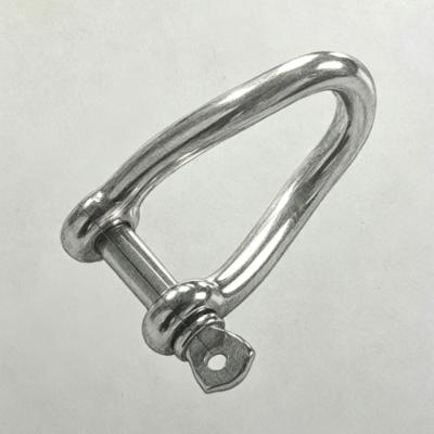 China Marine Grade 316 SS Polished Twisted Shackle For Heavy Industry Lifting & Secure Rigging for sale